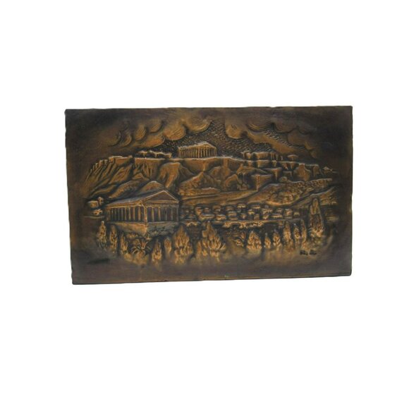 N.A. | Wall Decor | Vtg Greek Bronze Relief Wall Art 947 Depicting ...